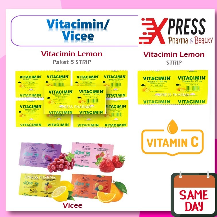 Jual ⚡XPRESS⚡ Vitacimin Tablet Hisap Vitamin c Vicee Xon Ce C | Shopee ...