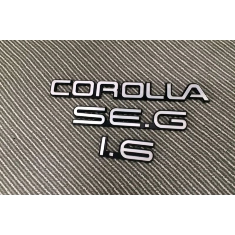 Jual EMBLEM BAGASI SET ALL NEW COROLLA 1.6 SE.G HAND MADE | Shopee ...