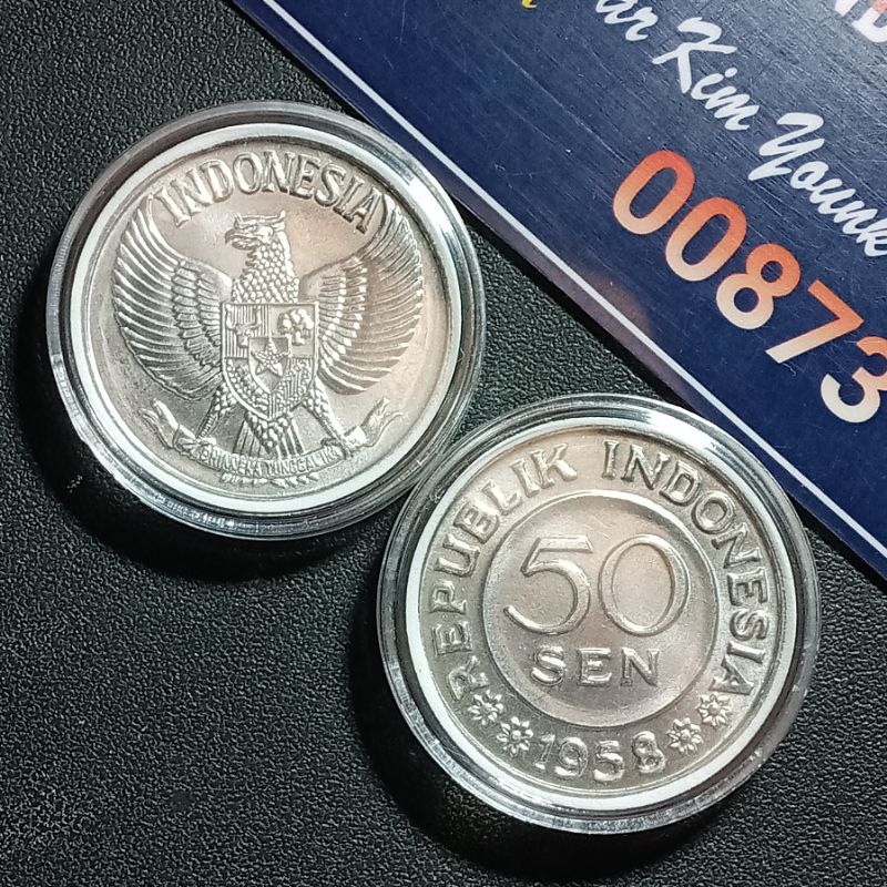Jual Koleksi Koin 50 Sen Garuda Tahun 1958 Gress Lustre | Shopee Indonesia
