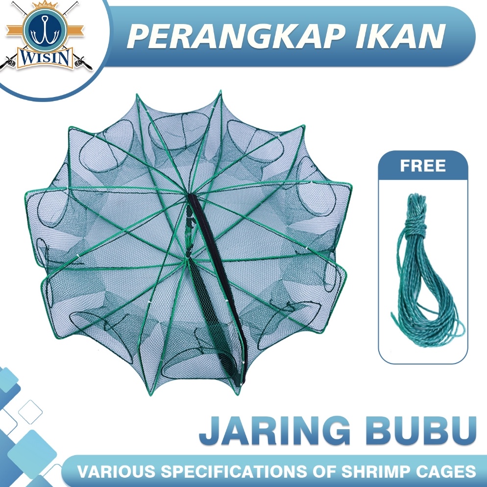 Jual WISIN JARING Perangkap Ikan Bubu Payung Multi Hole 6 Lubang2 Lubang Jala Pancing Semua ...