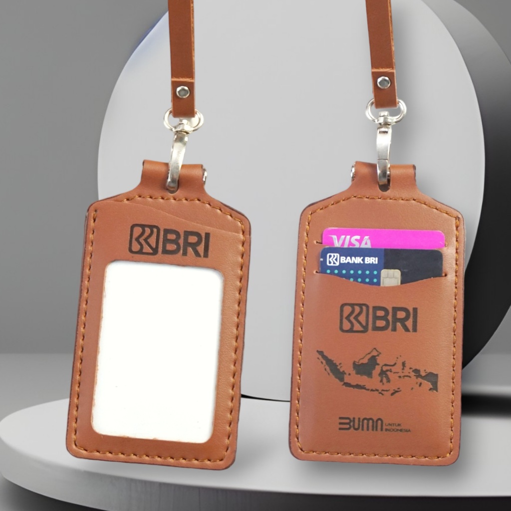 Jual Tempat id card atau nametag kulit logo bank bri termurah,id card ...