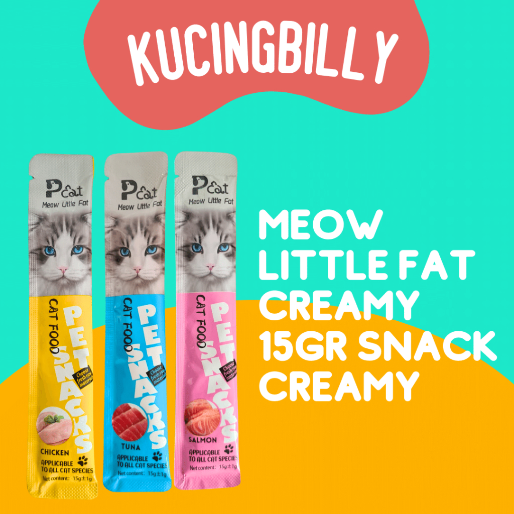 Jual Meow little fat cat creamy 15gr snack kucing | Shopee Indonesia