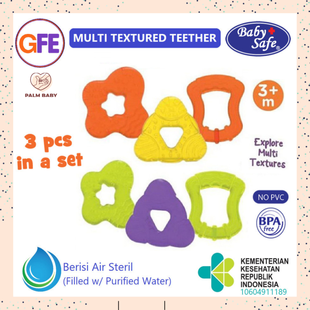 Jual Baby Safe 3pcs Gigitan Gigi Bayi Multi Textures Teether Set | Shopee Indonesia