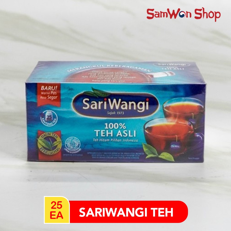 Jual SARIWANGI TEH CELUP ASLI (1 BOX ISI 25 KANTONG) - TEA BAG ORIGINAL ...