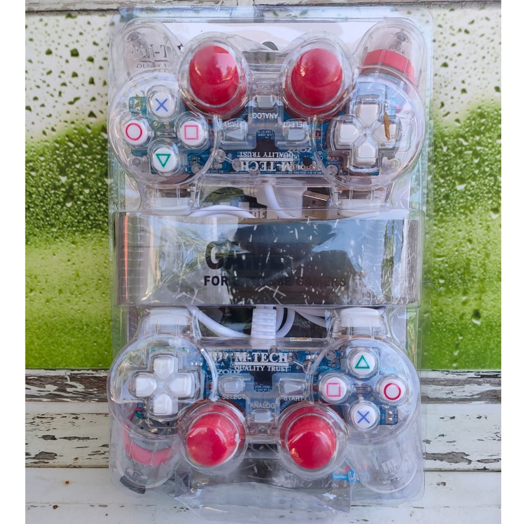 Jual STICK PS USB LAPTOP GAMEPAD PC DOUBLE TRANSPARANT (PJ) | Shopee ...