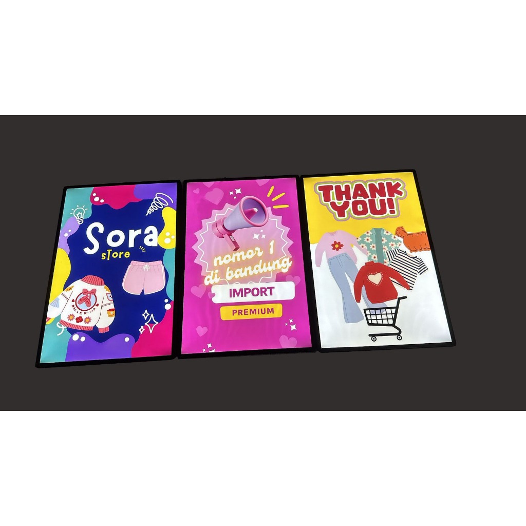 Jual Neon Box Super Tipis uk 40x60cm Light Box Menu Board | Shopee ...