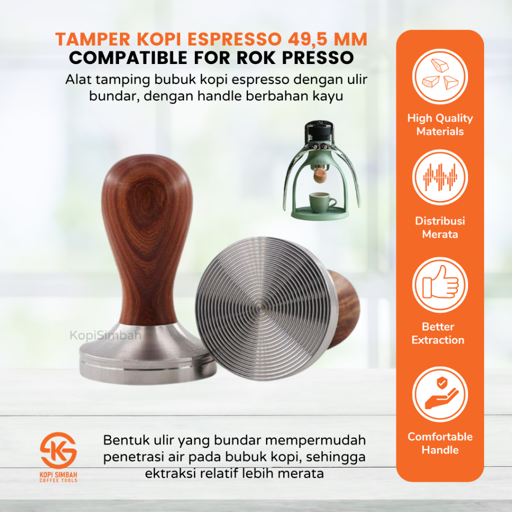 Jual Coffee Tamper ROK Presso Alat Press Tamping Pemadat Bubuk Kopi ...