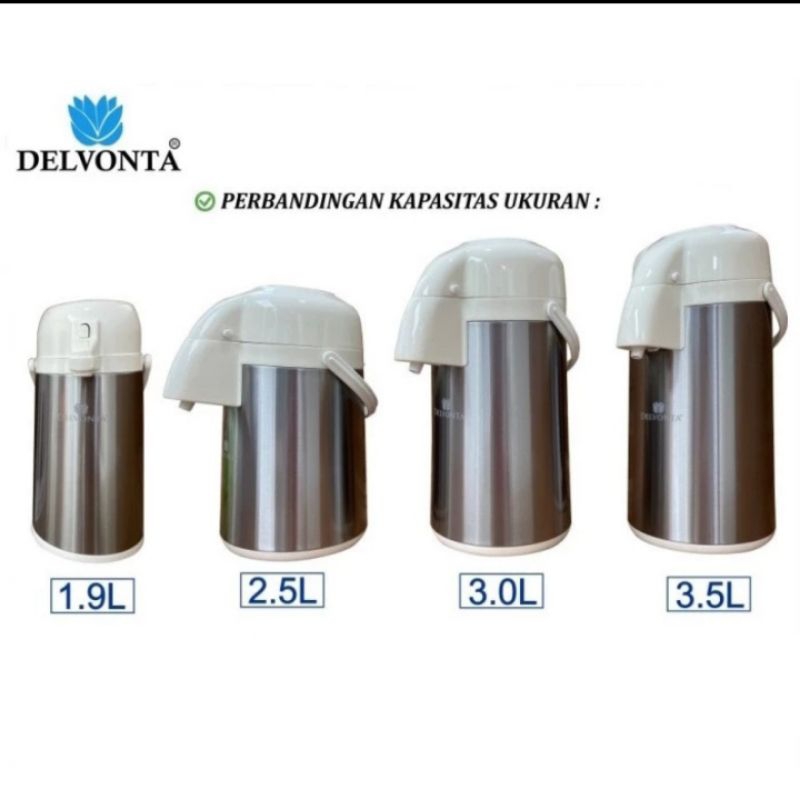 Jual Termos Pompa DELVONTA VACUUM AIRPOT | Shopee Indonesia