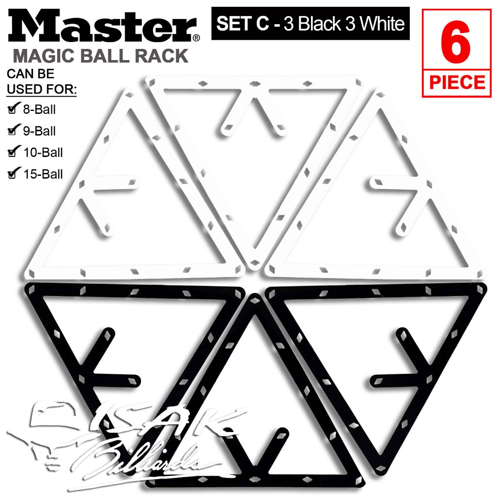 Jual Magic Ball Rack - 6 Triangle Rak Bola Plastik Segitiga Billiard ...