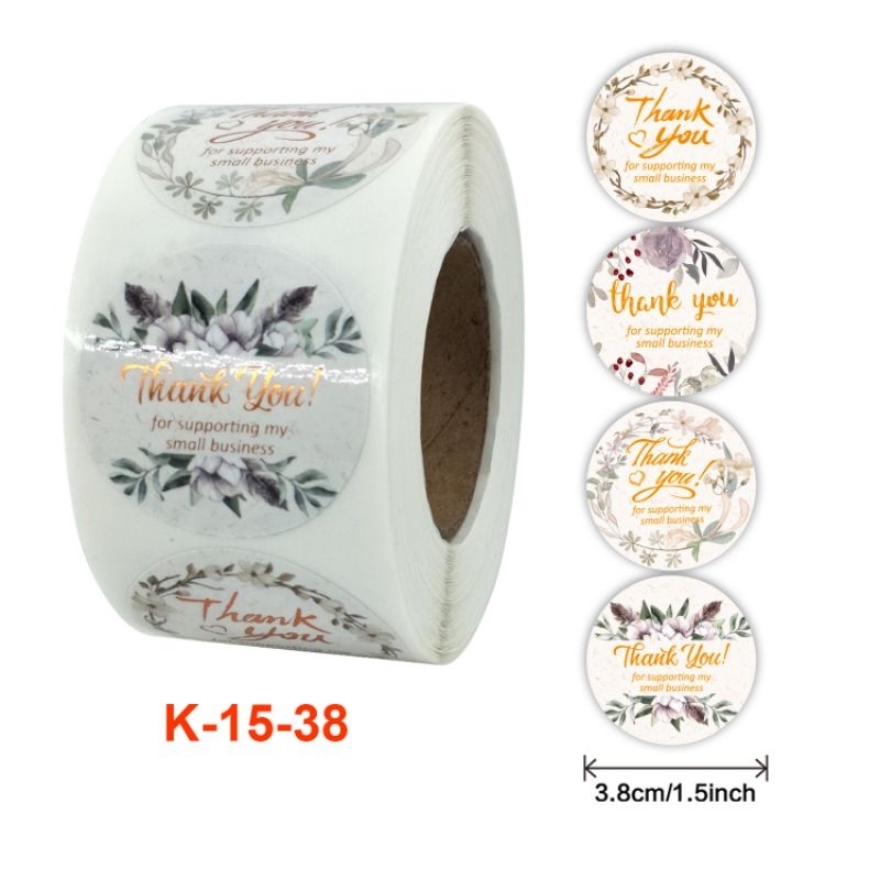Jual stiker thank you ukuran lebih besar 3,8 cm, 5 cm | Shopee Indonesia