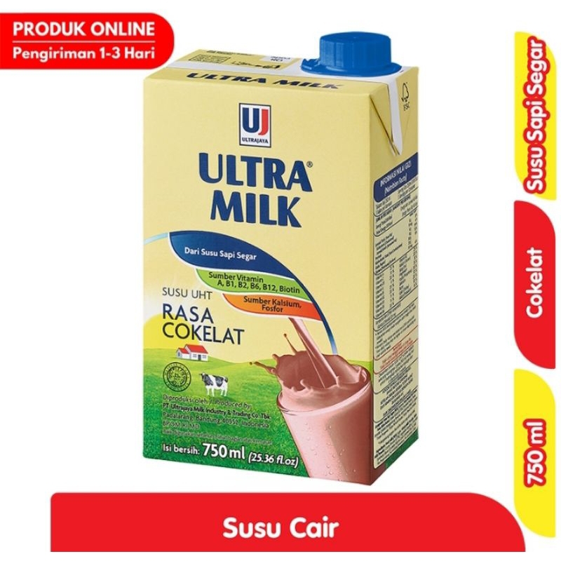 Jual ULTRA MILK Susu UHT Full Cream 750 ml | Shopee Indonesia