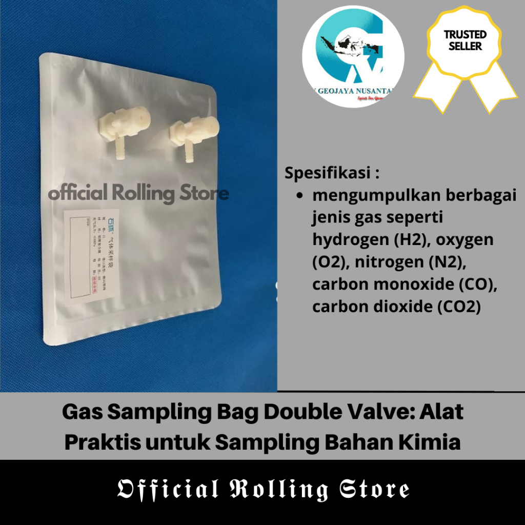 Jual Gas Sampling Bag Double Valve: Alat Praktis untuk Sampling Bahan ...