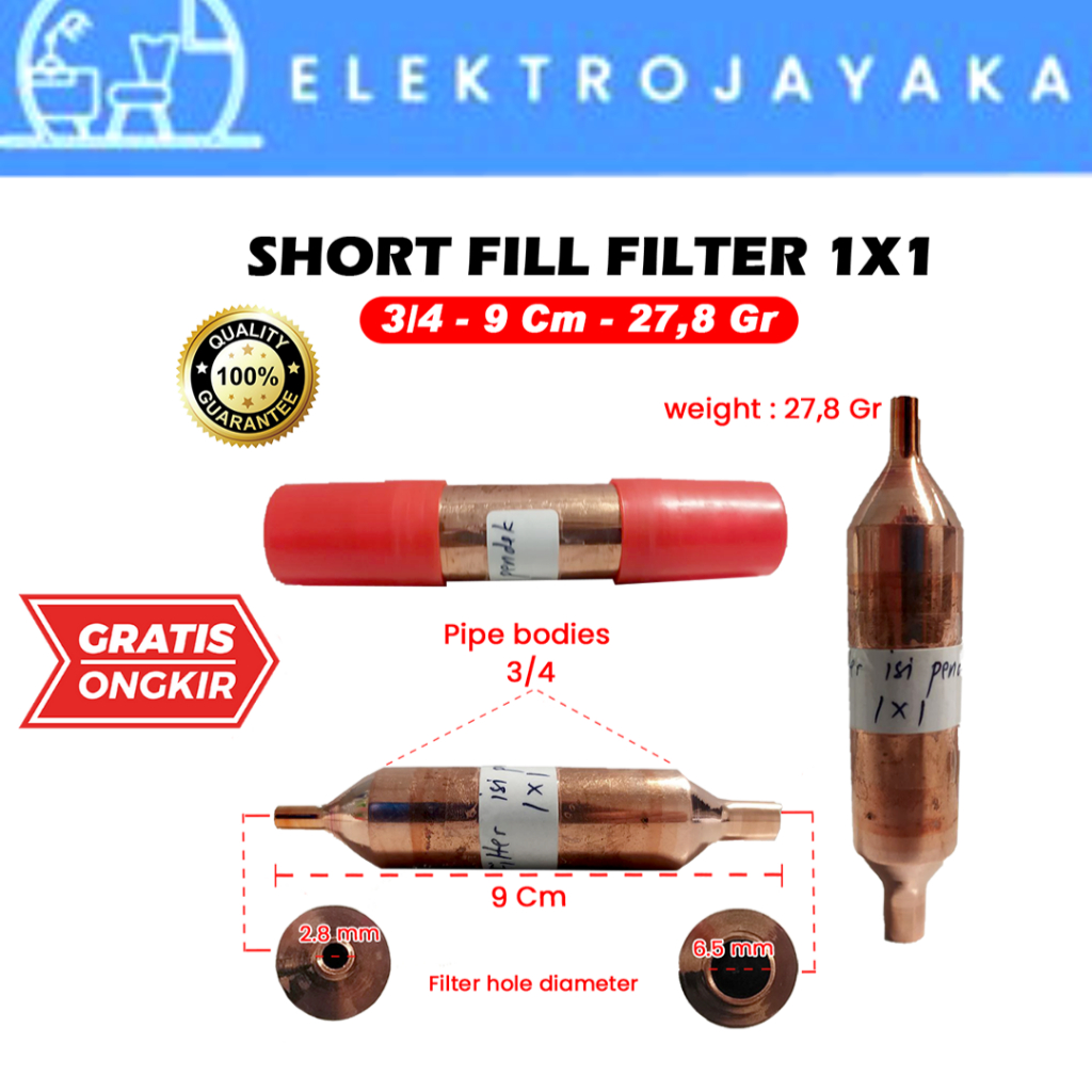 Jual Filter Isi Kulkas Isi 1x1 Pendek (3/4 X 9 Cm ) | Shopee Indonesia