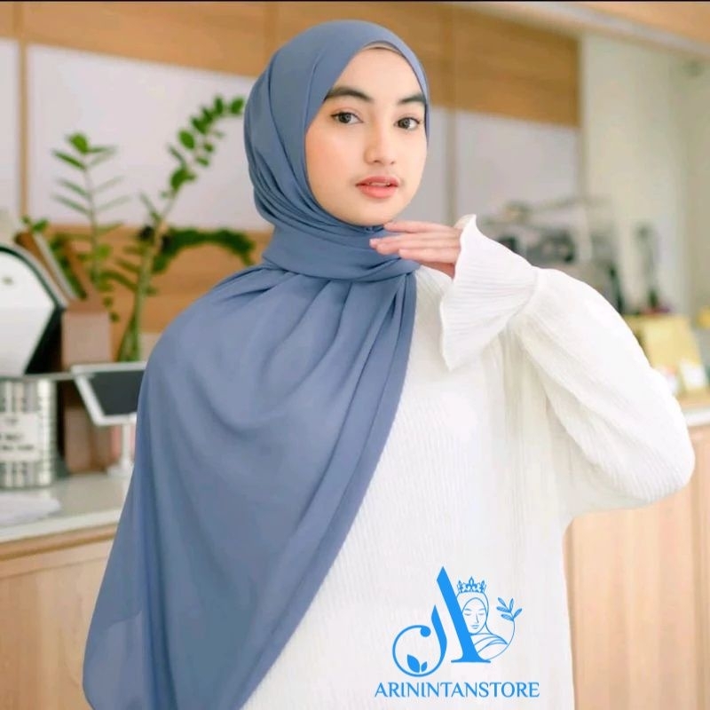 Jual Pashmina Cerutty Baby doll// Hijab pashmina polos Ceruty baby doll premium | Shopee Indonesia