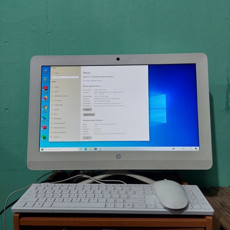 Jual PC ALL IN ONE HP AMD E2-9000 RADEON R2 RAM 4GB SSD 256GB WIFI ...