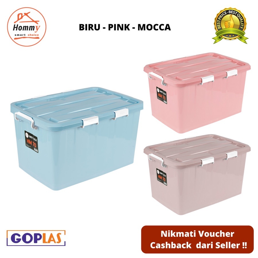 Jual HOMMY CONTAINER UNITY BOX 45 L, 70 L dan 95 LITER | Shopee Indonesia