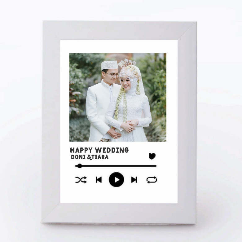 Jual Gift Ultah Bingkai Spotify Custom Foto Bingkai Kaca | Shopee Indonesia