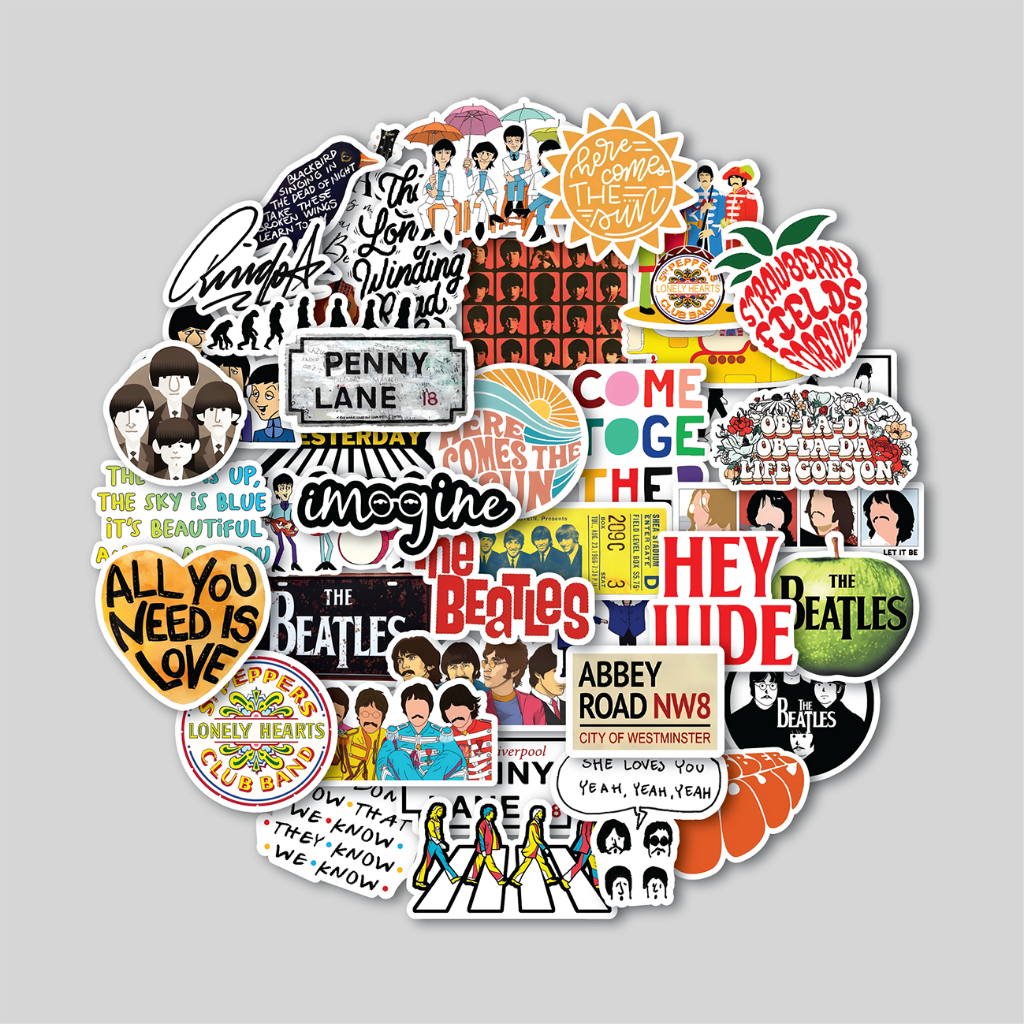 Jual STICKER PACK THE BEATLES | STICKER TUMBLER | STIKER LAPTOP KOPER ...