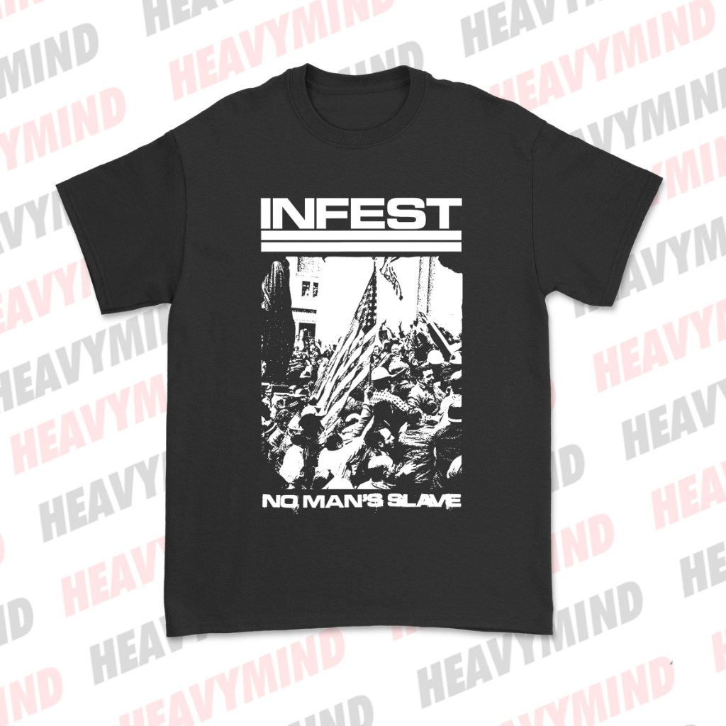 Jual Kaos Band Infest - No Man's Slave Free Sticker | Shopee Indonesia