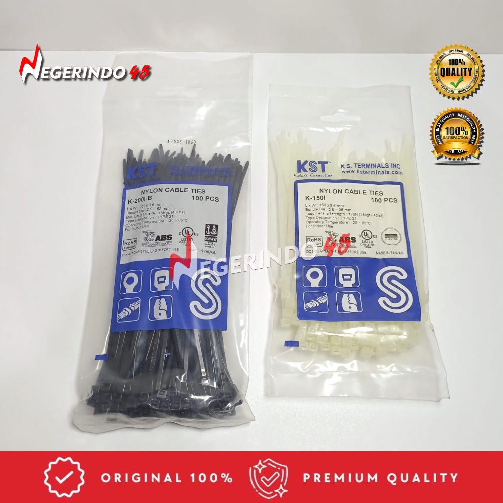 Jual KST KABEL TIS 2 25 x 36 46 CABLE TIE TIES TAIWAN PENGIKAT KABEL o ...
