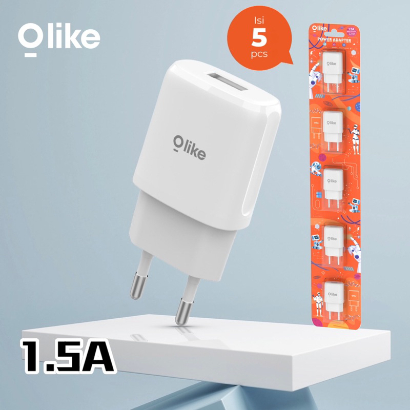 Jual ( 5 PCS ) OLIKE Adapter Charger C110 Batok Charger 1.5A Smart ...