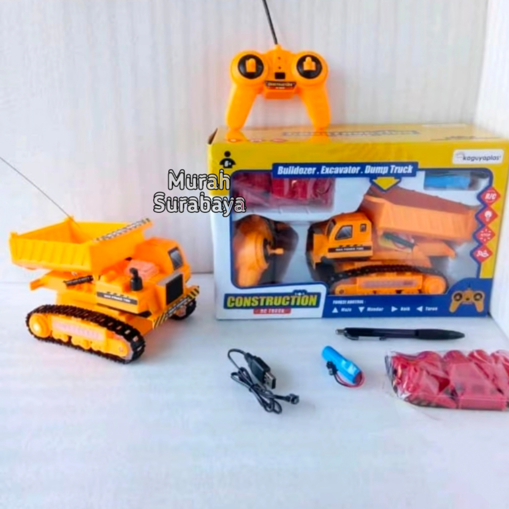 Jual Mainan Dump Truck Constraction Mobilan Remote Control Acc Rambu ...
