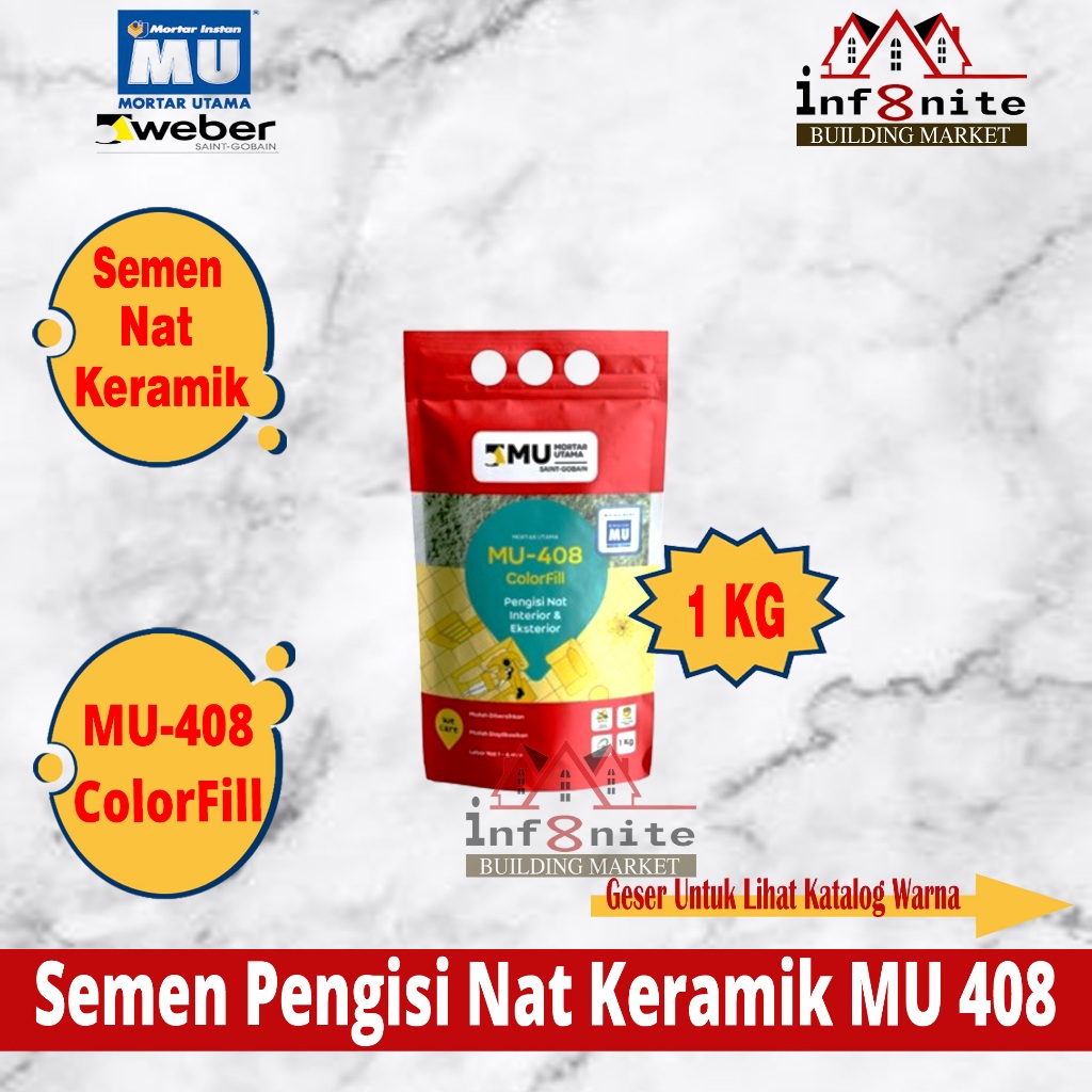 Jual Semen Warna Pengisi Nat Keramik MU 408 Colorfill Tile Grout 1 Kg ...