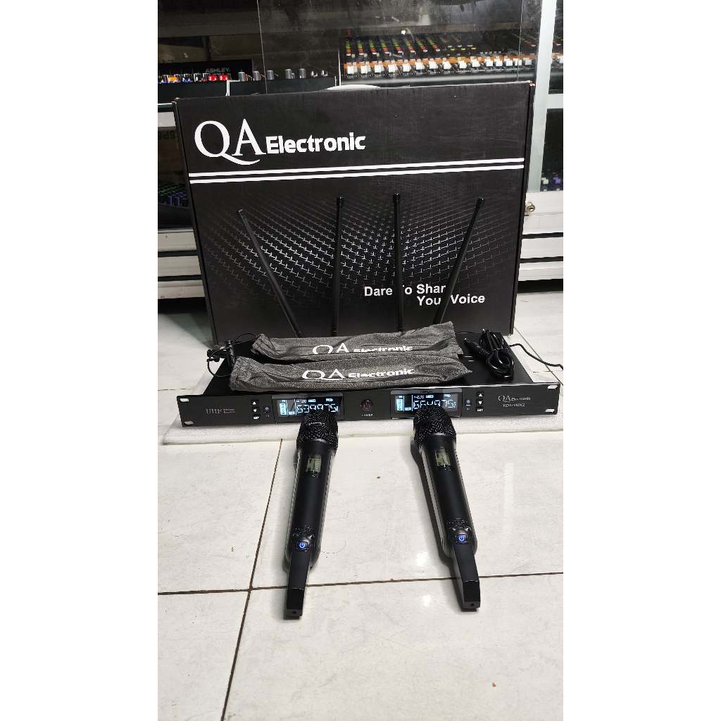 Jual Mic Wireless QA Electronic RDW KD370 KD 370 UHF Original 2 Mic ...