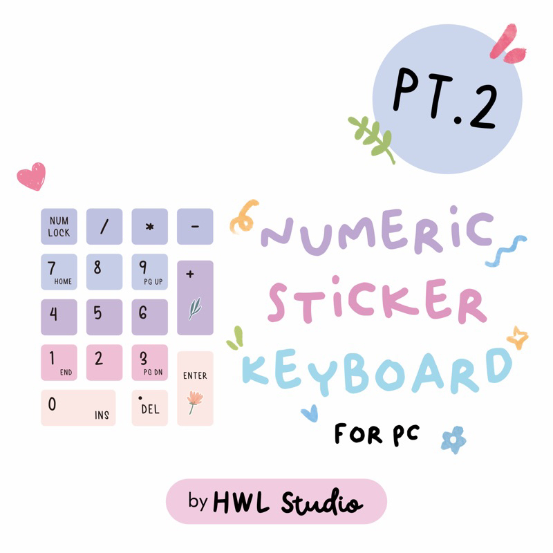 Jual HWL STUDIO - Part 2 - Sticker Keyboard Angka - For PC - Sticker ...