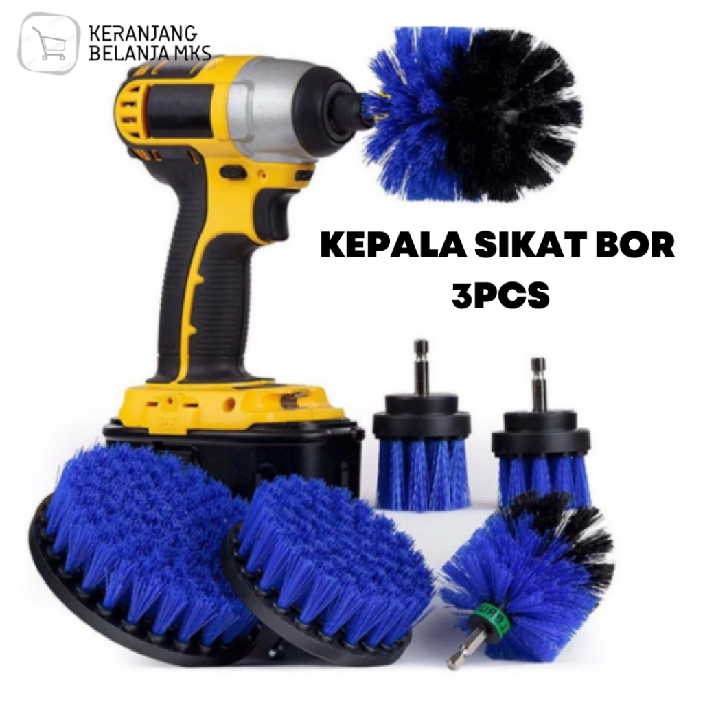 Jual KEPALA SIKAT BOR ELEKTRIK Cordless Drill Brush Alat Pembersih ...