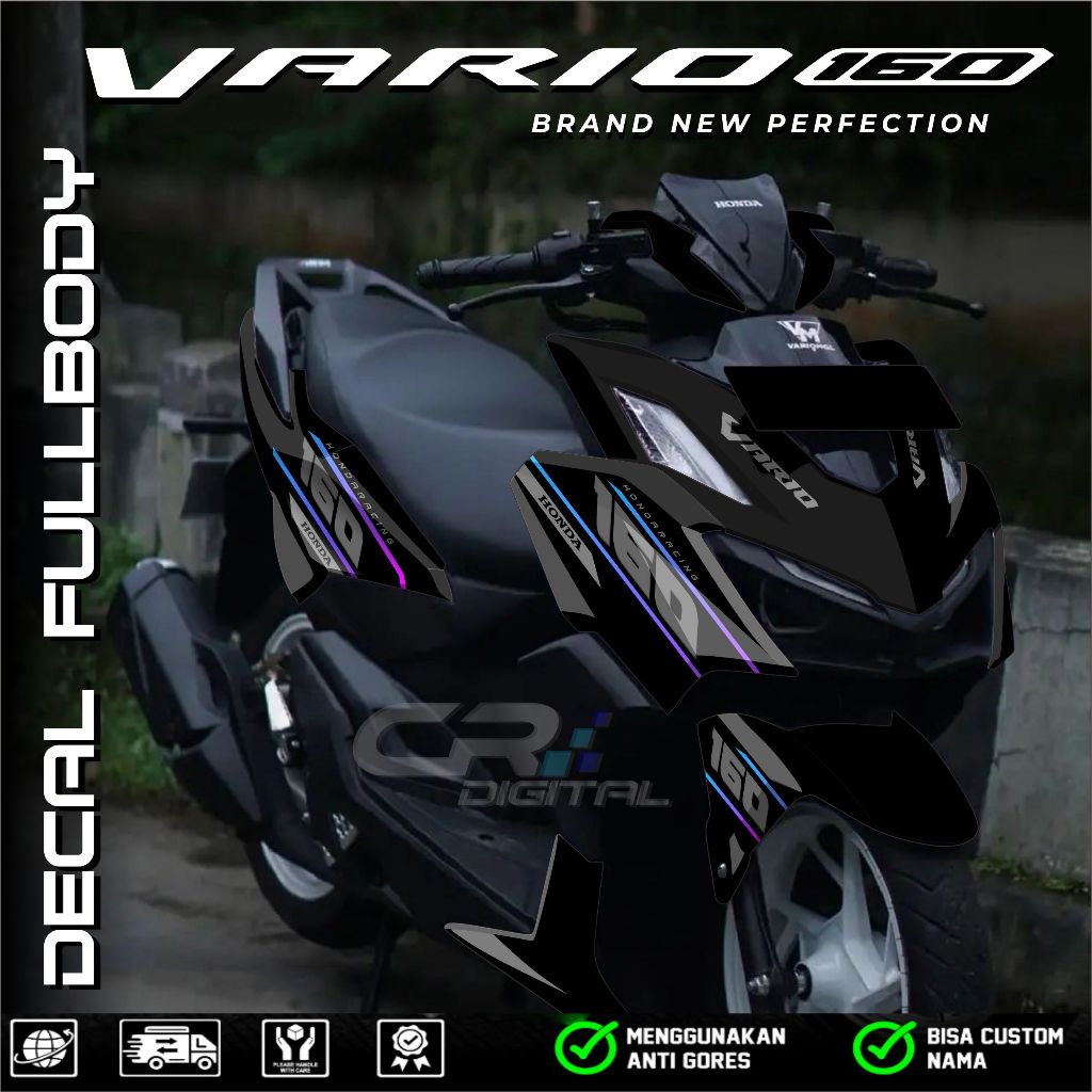 Jual Decal sticker Honda Vario 160 New ABS/NON ABS fullbody Dekal ...
