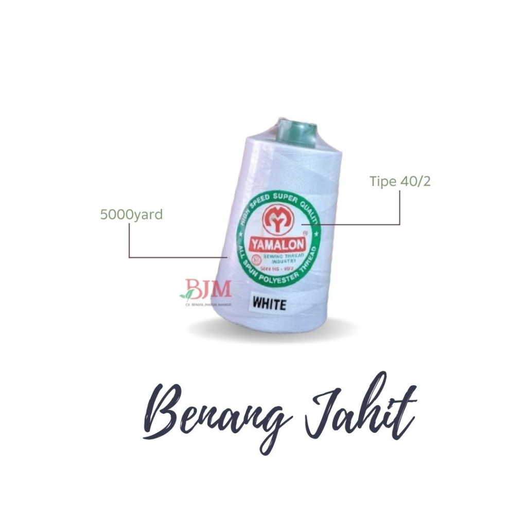 Jual Benang Jahit Putih Murah Yamalon Tipe 40/2 5000 Yard | Shopee ...
