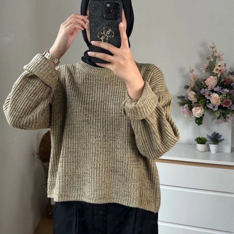 Jual RRSTRBDG - Sweater Rajut Premium/Sweater Atasan Wanita Rajut Terbaru/Blouse Rajut Wanita ...