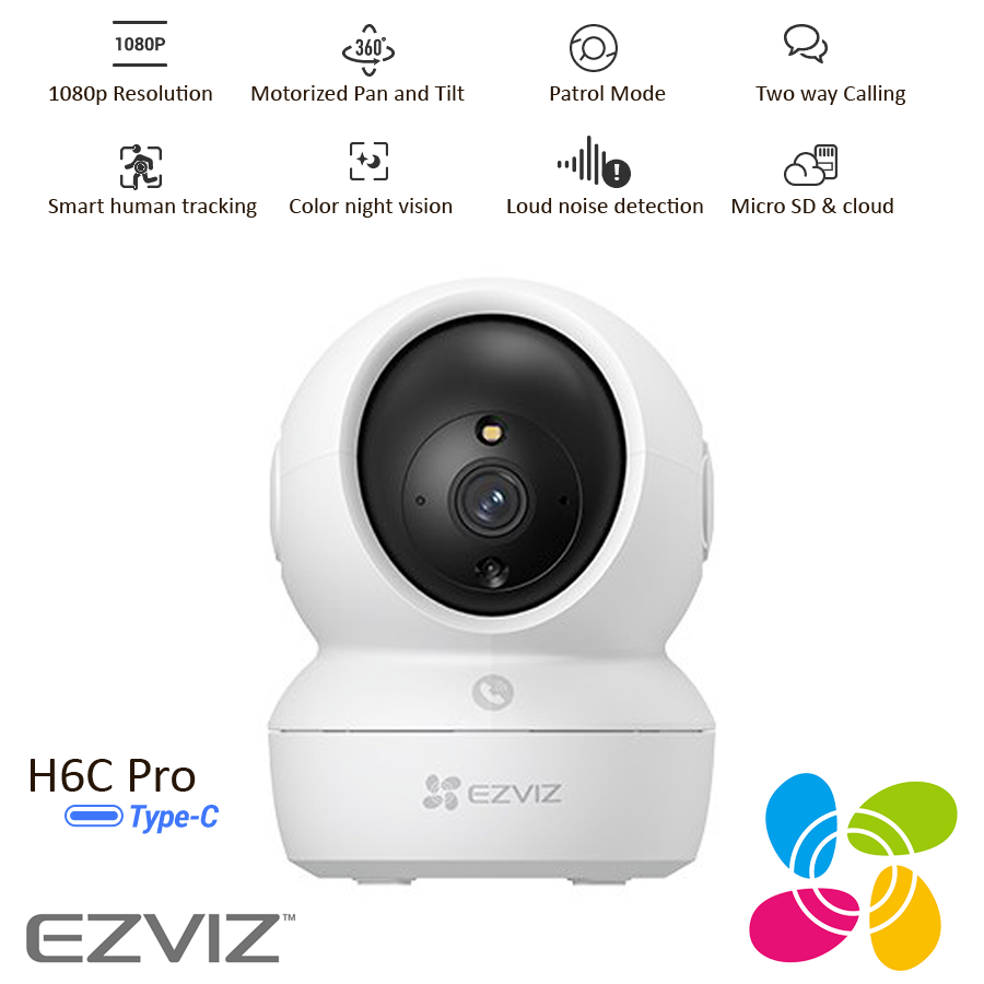 Jual Ezviz H6C Pro Pan & Tilt Smart Home Camera | Shopee Indonesia