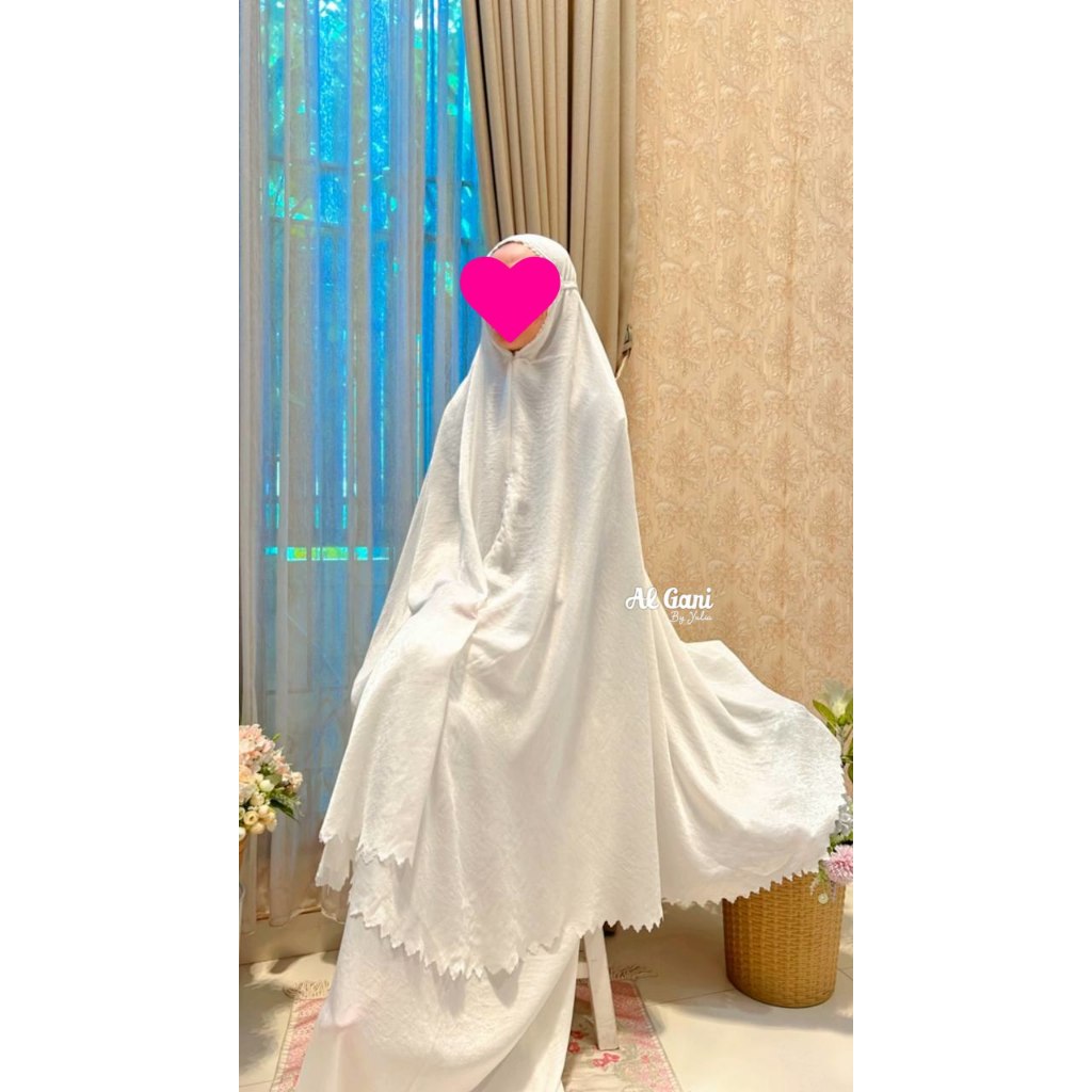 Jual Mukena Terbaru ALGANI Santorini tas Mutiara yang sangat Cantik dan ...