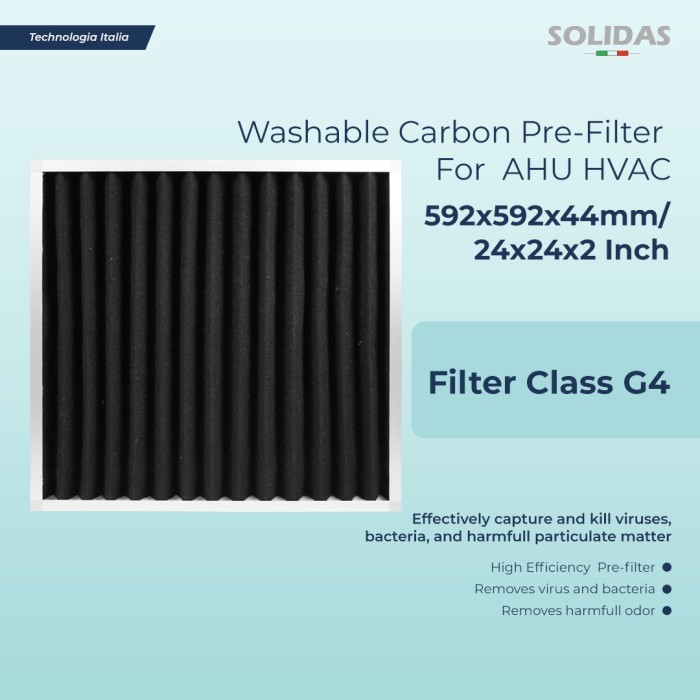 Jual Solidas - Washable Pre-Filter Carbon AHU HVAC Class G4 ...