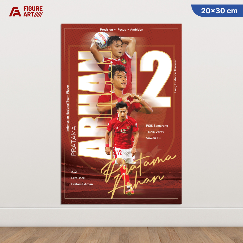 Jual Poster Kayu Pratama Arhan Timnas Indonesia Ukuran 20x30cm 6mm ...