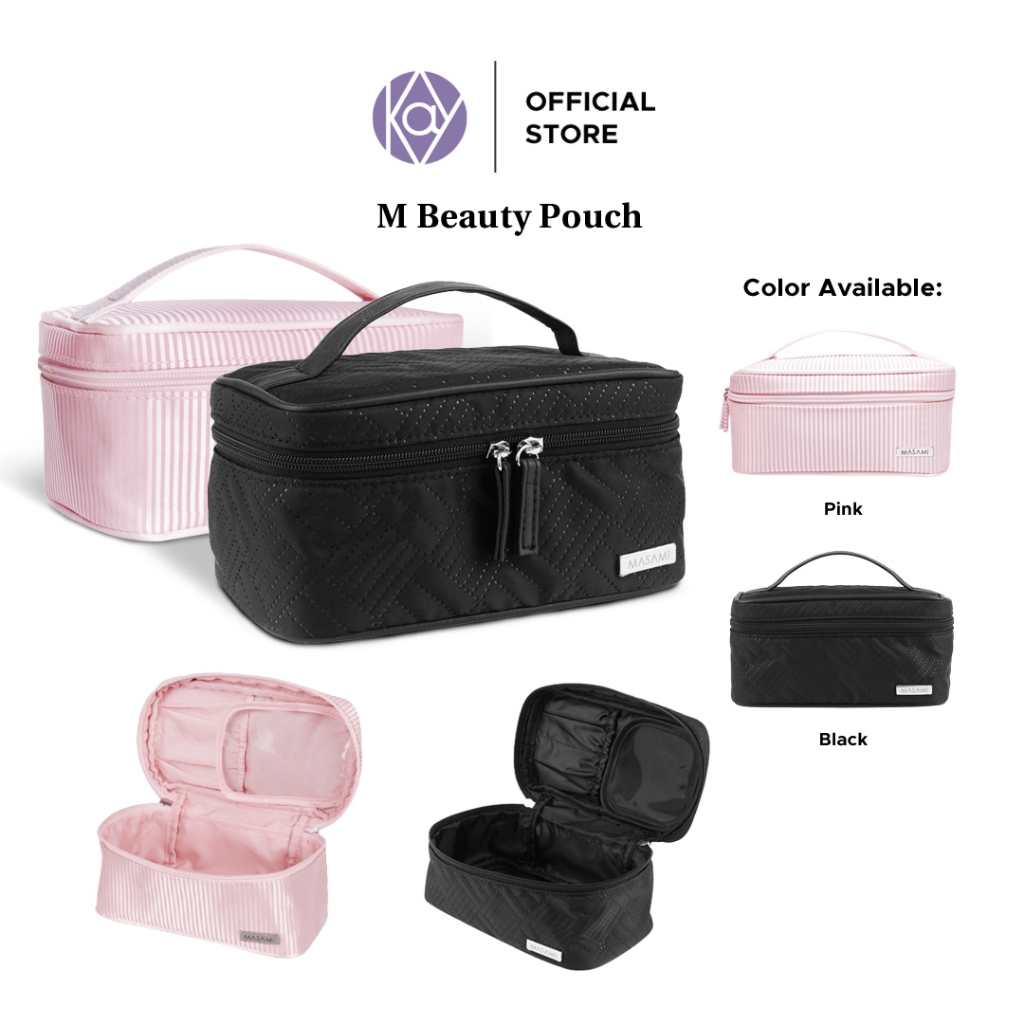 Jual Masami M Everyday Pouch In Carbon / Strawberry Milk Beauty Pouch ...