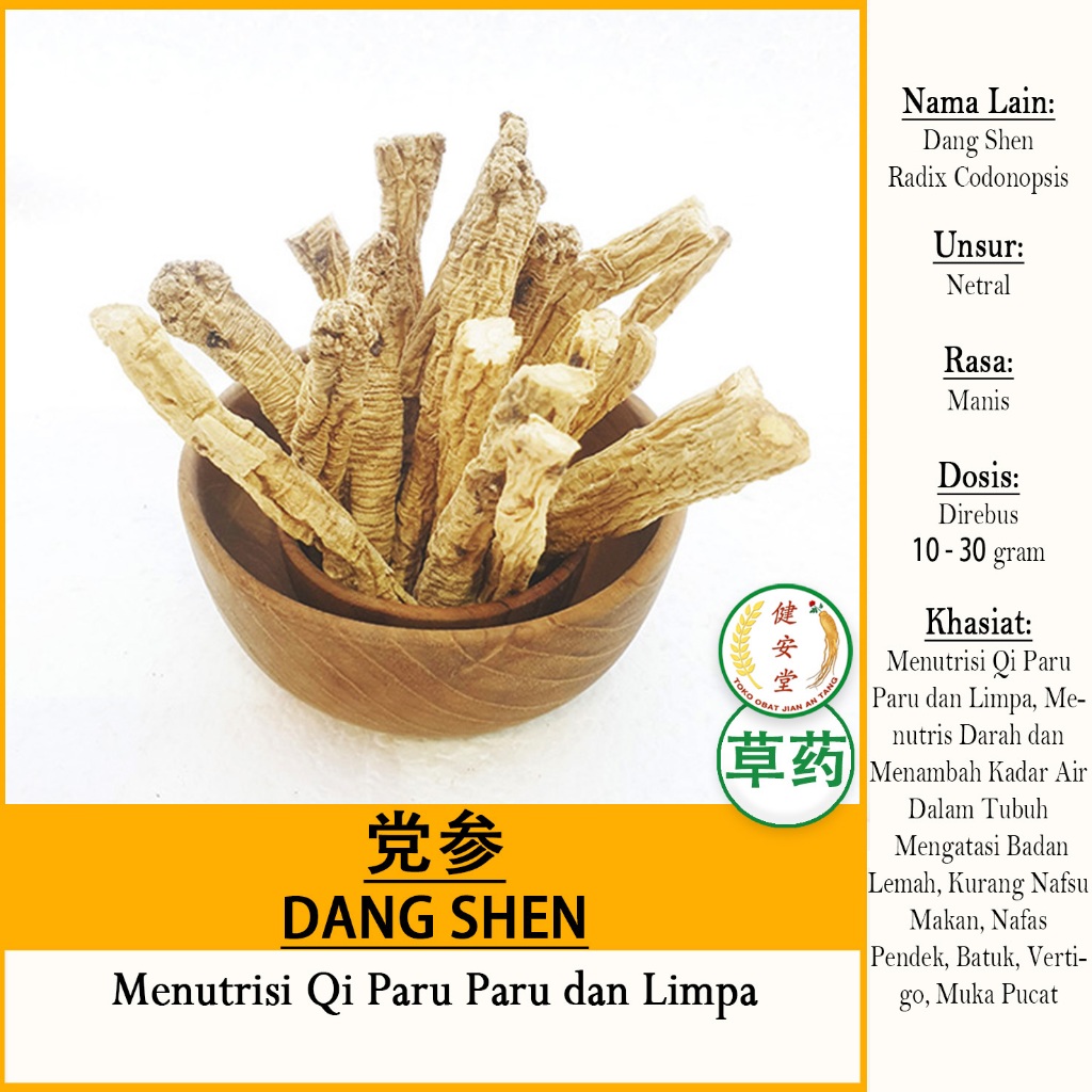 Jual DANG SHEN - TONG SEM - FONG TONG [党参 Radix Codonopsis] Herbal TCM PER 100 Gram | Shopee ...