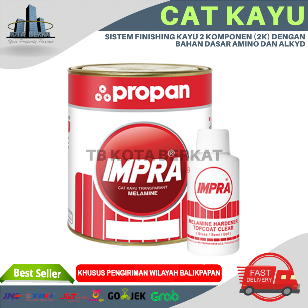 Jual IMPRA MELAMINE SYSTEM/ FINISHING KAYU PROPAN CLEAR GLOSS & DOF 1L ...