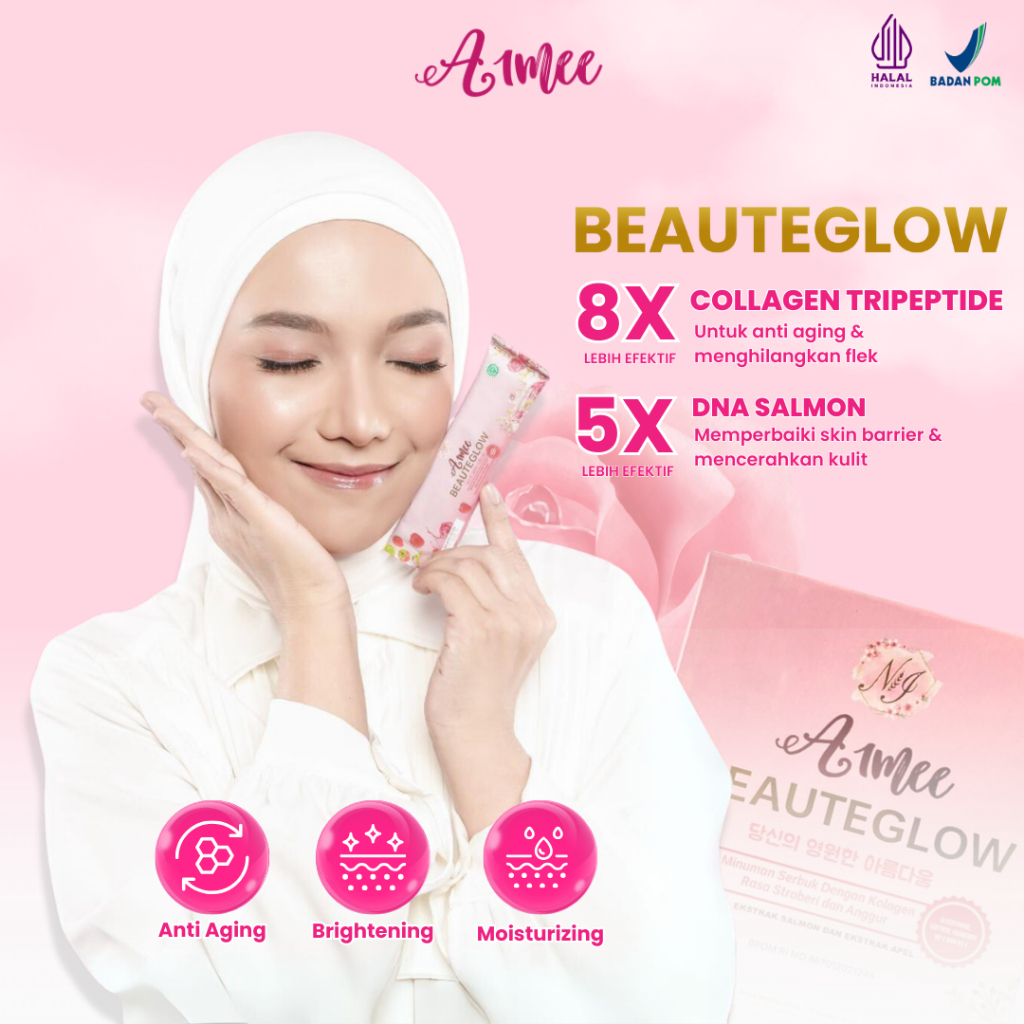 Jual Aimee Collagen Drink Dna Salmon Safron Apple Stemcell 15 Sachet 15 ...