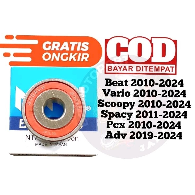 Jual ORI BEARING 6002 6002/10LLU NTN FULL BOSH BUSH BESI BAK CVT VARIO ...
