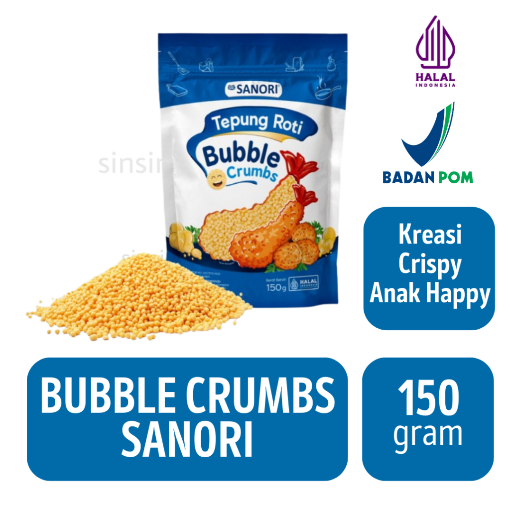 Jual Bubble Crumbs Sanori | Tepung Roti Crispy Sanori [200 & 100 gram ...