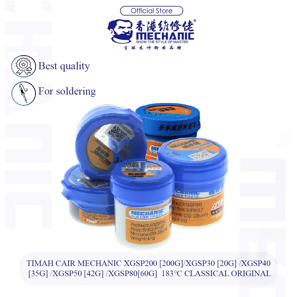 Jual Timah Cair Mechanic XGSP 183C Timah Pasta Solder Classical Asli ...