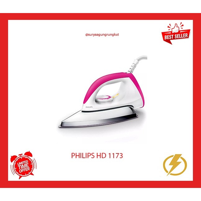 Jual SETRIKA PHILIPS HD 1173 (NEW MODEL) | Shopee Indonesia