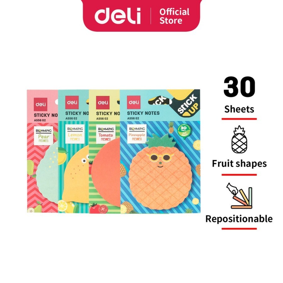 Jual Deli Sticky Notes Ukuran 76×76mm 3''×3'' 30sheets EA55602 | Shopee ...