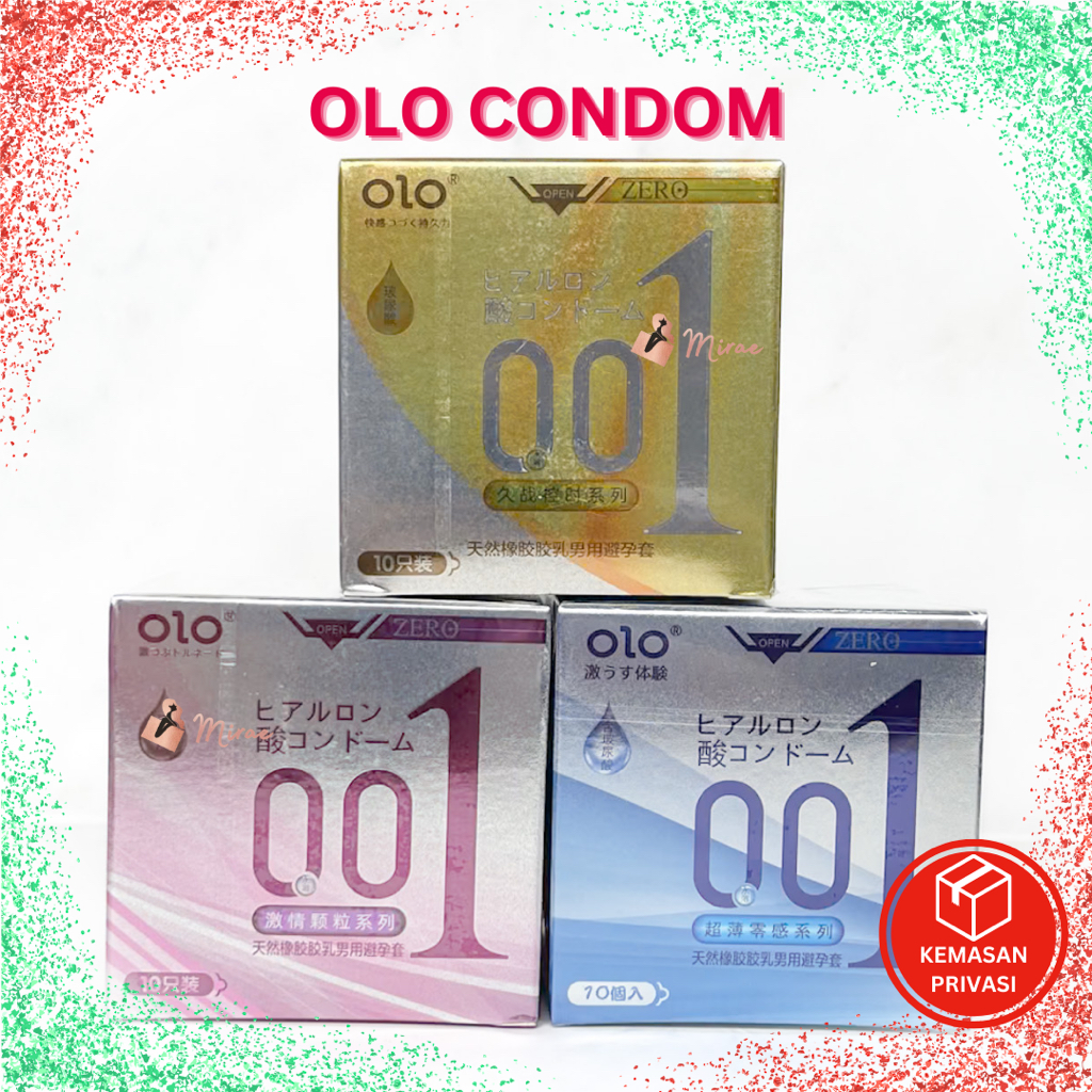 Jual Kondom Olo 001 Kondom Ultrathin Bergerigi Box isi 10 Pcs | Shopee Indonesia