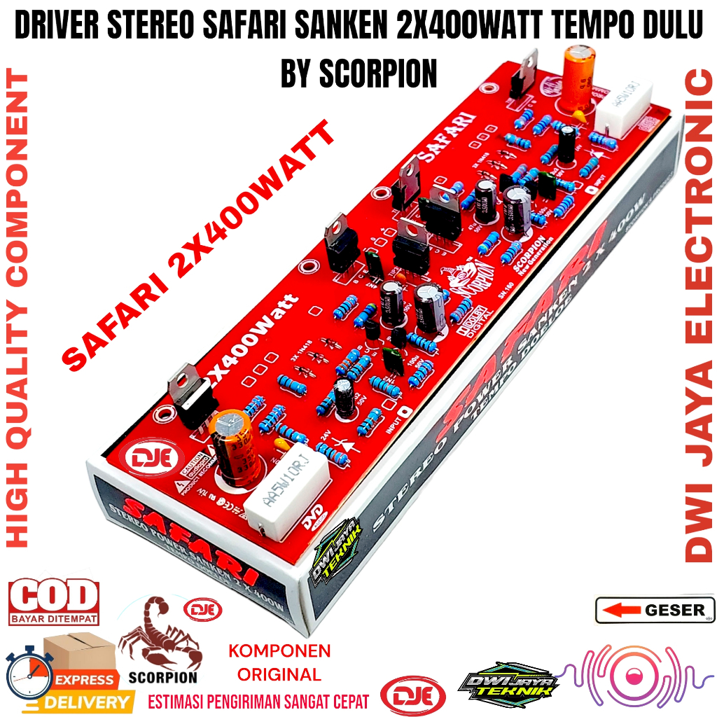 Jual Kit Driver Safari Stereo Power Sanken 2 X 400 Watt Scorpion | Shopee Indonesia