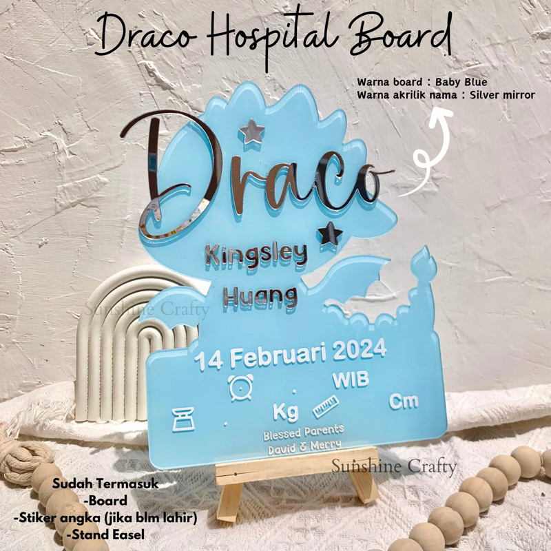 Jual DRACO HOSPITAL BOARD | hospital board dragon | papan nama bayi ...