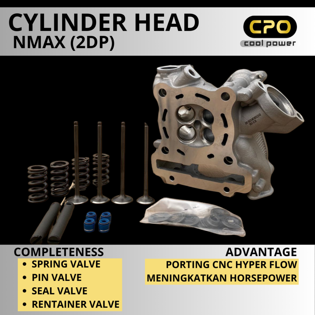 Jual Blok Head CNC Porting Klep 20 23 Head N-MAX NMAX 155 Cylinder Head ...